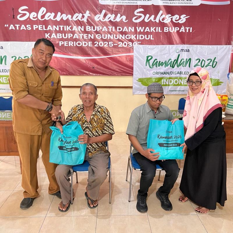 PENYALURAN BANTUAN PAKET RAMADHAN 1447 H DARI MAA ( Muslim Aid